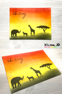 Take it Easy Africa Sunset Ink Blending Card