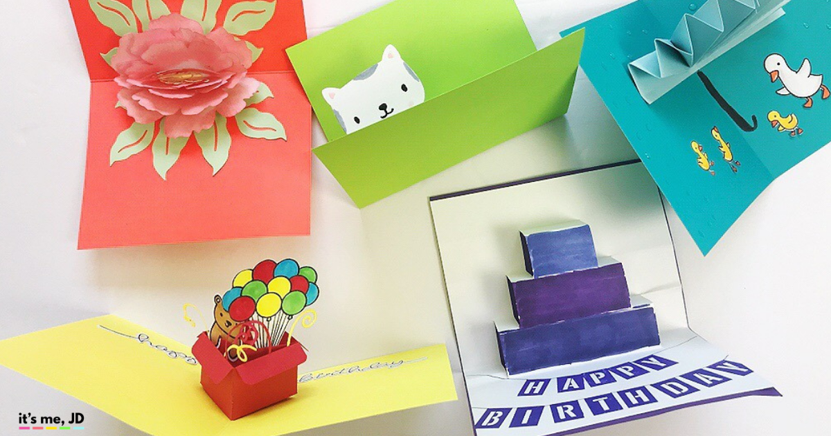 5 Simple And Easy Pop Up Card Tutorials It s Me JD