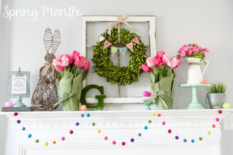 15 Pretty Easter Mantels That Are Perfect For Spring
