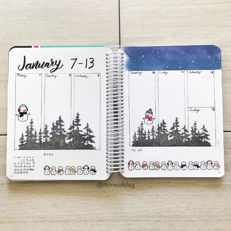 January Bullet Journal Setup | Plan With Me Layout | Planner Spread