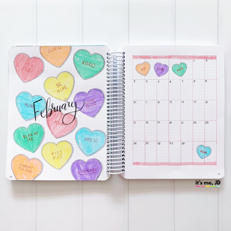 February Bullet Journal Setup | Plan With Me Layout | Planner Spread